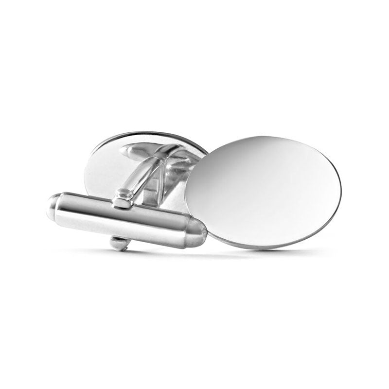 Silver Oval Swivel Cufflinks | Mens Jewellery | Sophie Breitmeyer